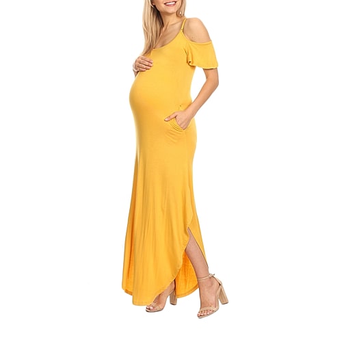 Click here for Plus Size White Mark Reta Maternity Maxi Dress prices