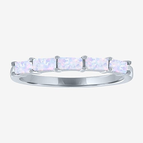 Click here for Gemstone Sterling Silver Stackable Ring  8  Opal prices