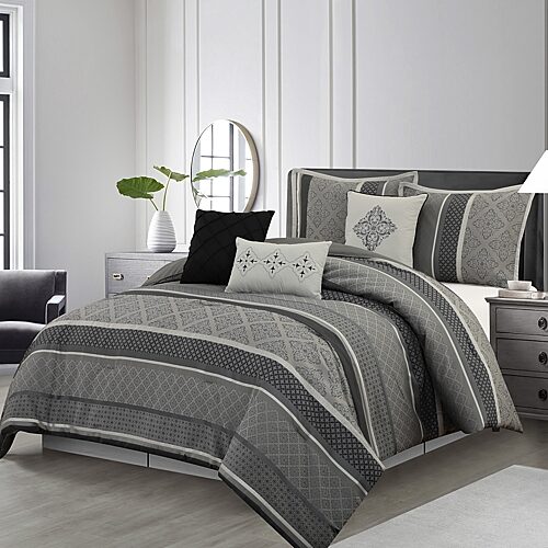 Click here for Stratford Park Amina 7-pc. Geometric Midweight Com... prices