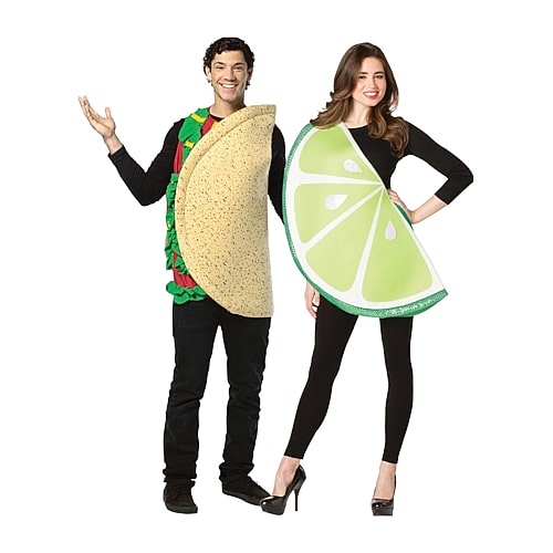 Click here for Unisex Adult Taco & Lime Slice Couples Costume  La... prices