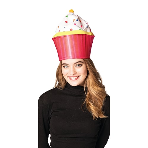 Click here for Unisex Adult Pink Cupcake Hat Costume Accessory  L... prices