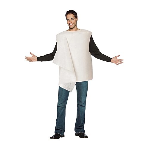 Click here for Unisex Adult Toilet Paper Costume  Large  White prices