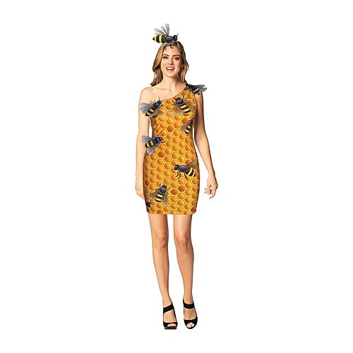 Click here for Womens Honey Comb Dress Costume  Medium  Yellow prices