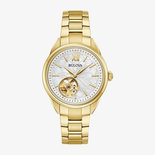Click here for Bulova Womens Automatic Classic Sutton Gold-Tone S... prices