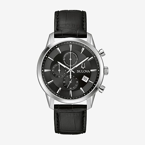 Click here for Bulova Mens Chronograph Classic Sutton Black Leath... prices