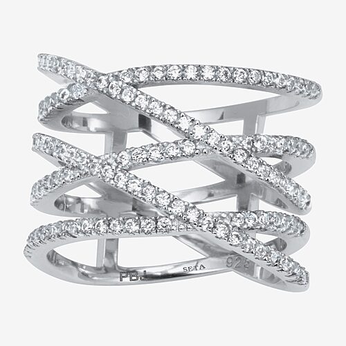 Click here for Diamonart Womens 1/2 CT. T.W. Cubic Zirconia Sterl... prices