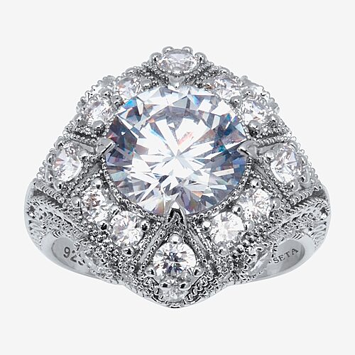 Click here for Diamonart Womens 5 1/2 CT. T.W. Cubic Zirconia Pla... prices