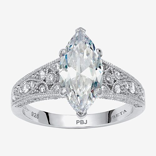 Click here for Diamonart Womens 3 1/4 CT. T.W. Cubic Zirconia Pla... prices