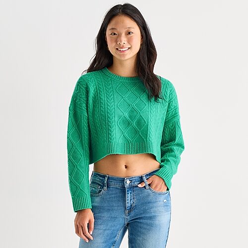 Click here for Arizona Juniors Womens Crew Neck Long Sleeve Pullo... prices