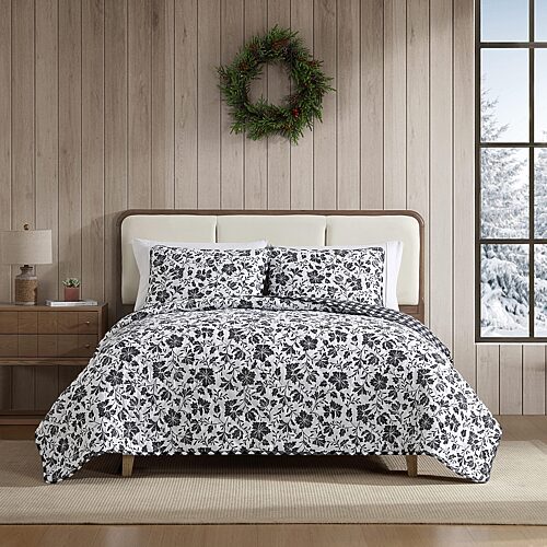 Click here for Eddie Bauer Woodblock Floral Flannel Cotton Revers... prices
