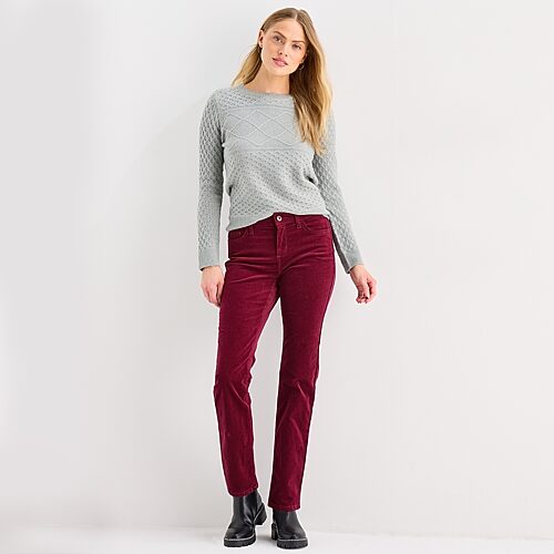 Click here for St. Johns Bay Womens Mid Rise Straight Corduroy Pa... prices