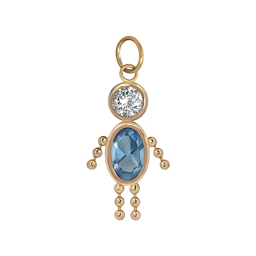 Click here for 10K Gold March Birthstone Babies Boy Charm  One Si... prices