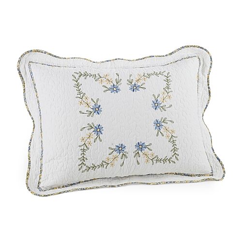 Click here for Modern Heirloom Heather Pillow Sham  One Size  Whi... prices