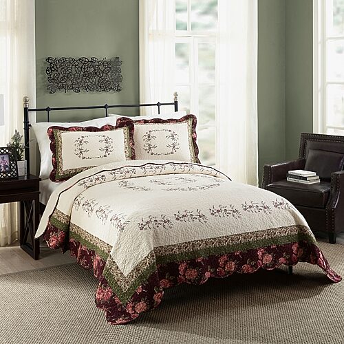 Click here for Modern Heirloom Brooke 3-pc. Embroidered Quilt Set... prices