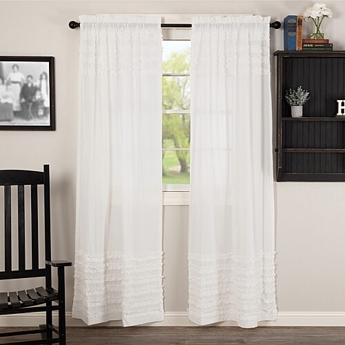 Click here for Vhc Brands Ruffle Sheer Petti Rod Pocket Embellish... prices