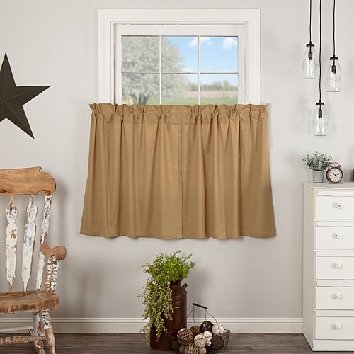 Vhc Brands Simple Life 2-pc. Rod Pocket Window Tier  One Size  Beige