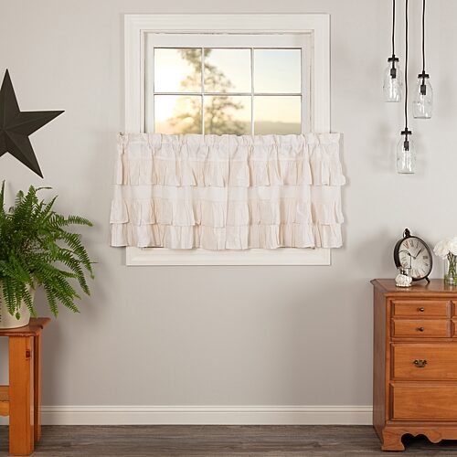 Click here for Vhc Brands Simple Life Ruffled 2-pc. Rod Pocket Wi... prices