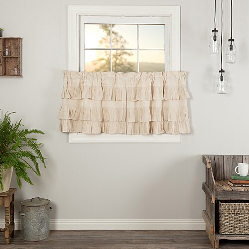 Click here for Vhc Brands Simple Life Ruffled 2-pc. Rod Pocket Wi... prices