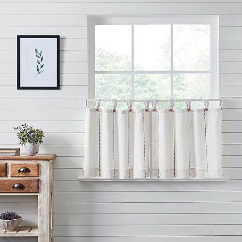 Click here for Vhc Brands Stitched Burlap 2-pc. Tab Top Window Ti... prices