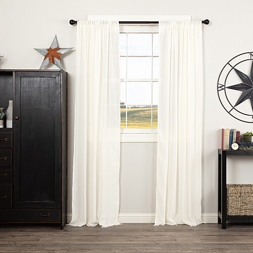 Click here for Vhc Brands Tobacco Cloth Rod Pocket Sheer Set of 2... prices