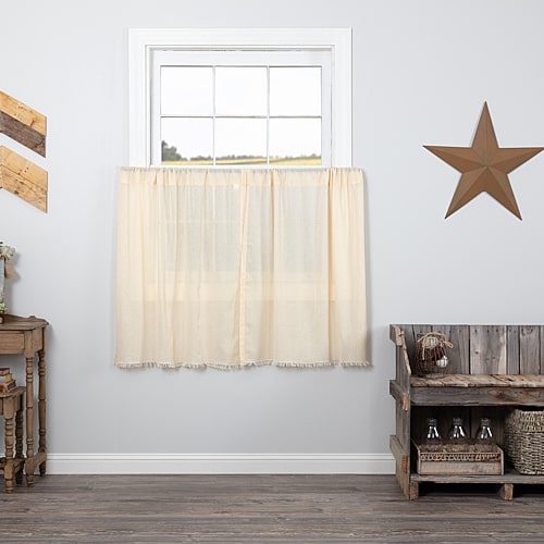 Click here for Vhc Brands Tobacco Cloth 2-pc. Rod Pocket Window T... prices