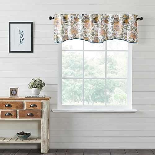 Click here for Vhc Brands Wilder Rod Pocket Scallop Valance  One... prices