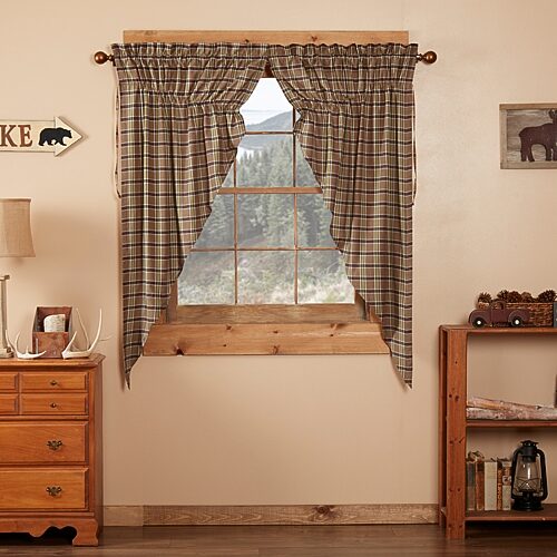 Click here for Vhc Brands Wyatt Plaid Prairie Rod Pocket Light-Fi... prices