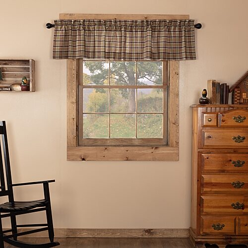 Click here for Vhc Brands Wyatt Plaid Rod Pocket Tailored Valance... prices