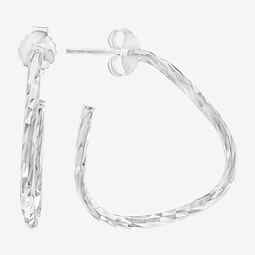 Click here for Silver Treasures Textured Womens Sterling Silver 2... prices