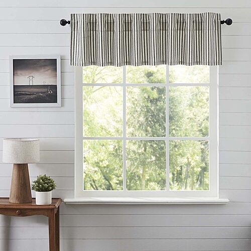 Click here for Vhc Brands Ashmont Ticking Rod Pocket Tailored Val... prices