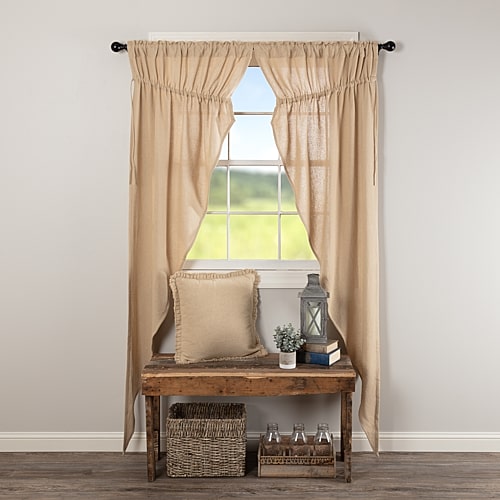 Click here for Vhc Brands Cotton Burlap Prairie Rod Pocket Light-... prices