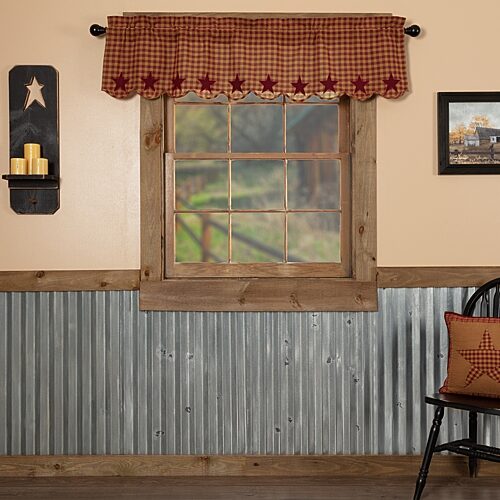 Click here for Vhc Brands Country Star Rod Pocket Scallop Valance... prices