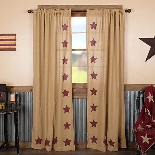 Click here for Vhc Brands Cotton Burlap Star Rod Pocket Embellish... prices