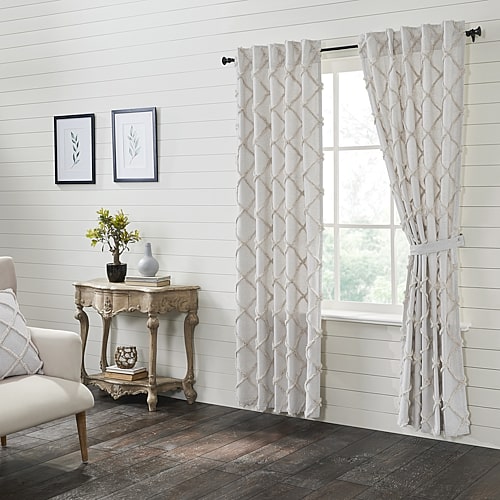 Click here for Vhc Brands Frayed Lattice Rod Pocket Light-Filteri... prices