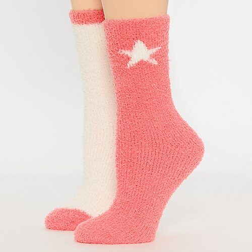 Click here for Mixit Cozy Womens 2 Pair Crew Socks  4-10  Orange prices