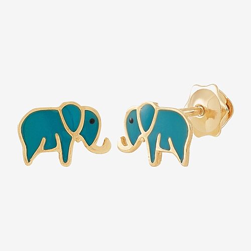 Click here for Limited Quantites! Kids Elephant 14K Gold 6.4mm St... prices