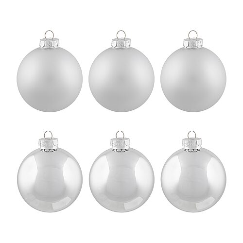 Click here for Northlight Silver And Matte Ball 6-pc. Christmas O... prices