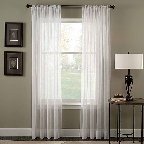 Click here for CHF Trinity Crinkle Voile Rod Pocket Sheer Single... prices