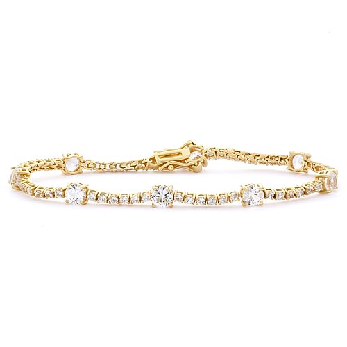 Click here for Womens Lab Created White Sapphire 14K Gold Over Si... prices