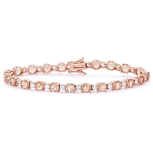 Click here for Womens Simulated Pink Morganite 14K Rose Gold Over... prices