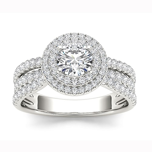 Click here for 1 CT.T.W. Natural Round Diamond 14K Gold Engagemen... prices