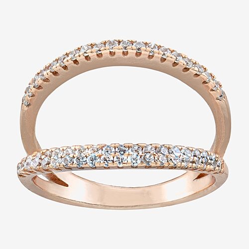 Click here for Silver Treasures Womens Cubic Zirconia 14K Rose Go... prices