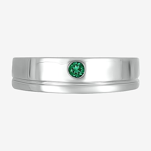 Click here for Mens Lab Created Green Emerald Sterling Silver Fas... prices