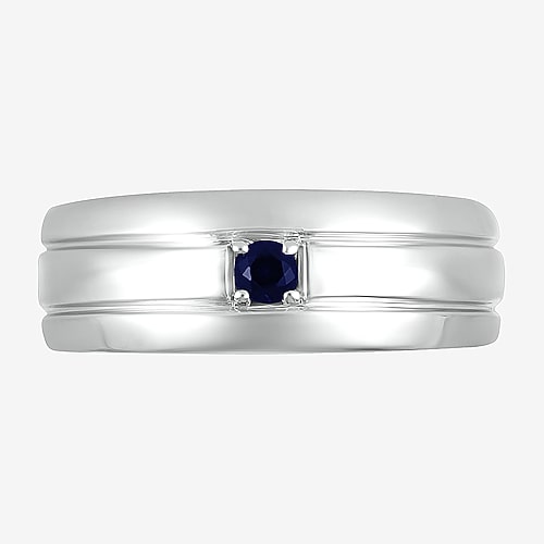 Click here for Mens Lab Created Blue Sapphire Sterling Silver Fas... prices