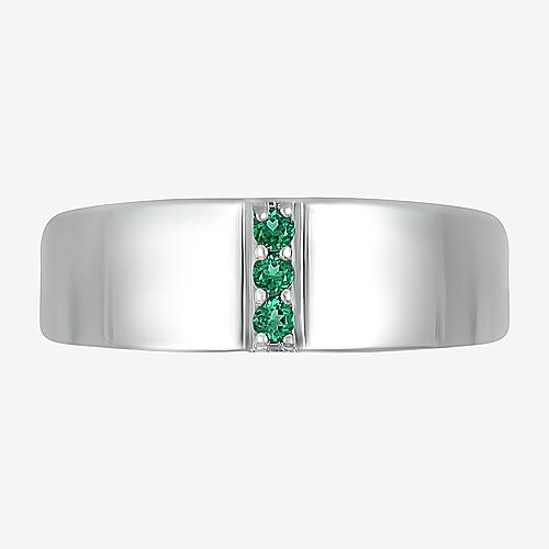 Click here for Mens Lab Created Green Emerald Sterling Silver Fas... prices