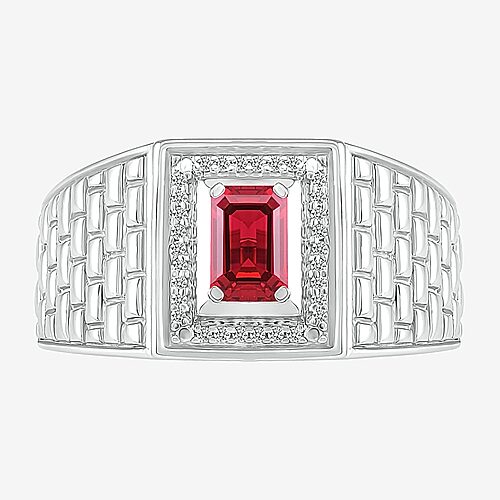 Click here for Mens Lab Created Red Ruby Sterling Silver Fashion... prices