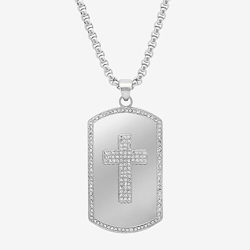 Click here for Steeltime Mens White Cubic Zirconia Stainless Stee... prices