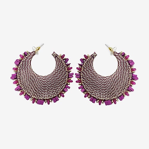 Click here for Bijoux Bar Thread Wrapped Open Womens 5 Inch Hoop... prices