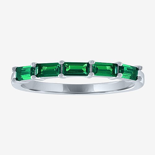 Click here for Gemstone Sterling Silver Stackable Ring  6  Emeral... prices