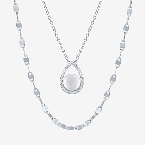 Click here for 2-pc.Birthstone Necklace Set in Sterling Silver  O... prices